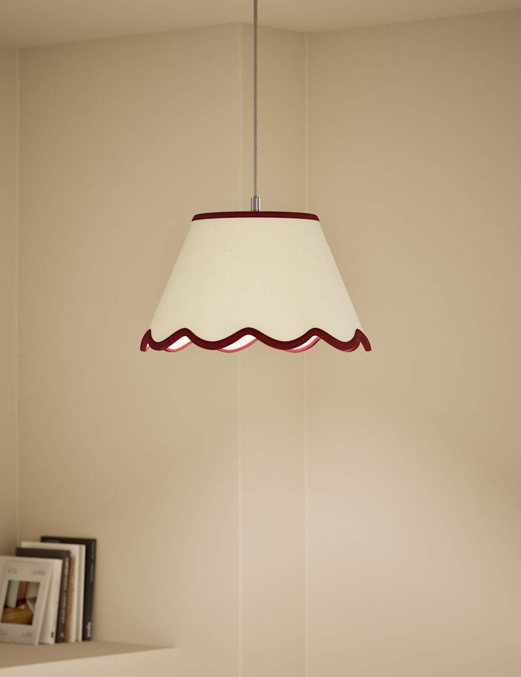 Large Scallop Trim Lamp Shade | M&S Collection | M&S
