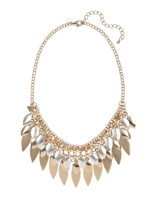 Layered Leaf Collar Necklace | Indigo Collection | M&S
