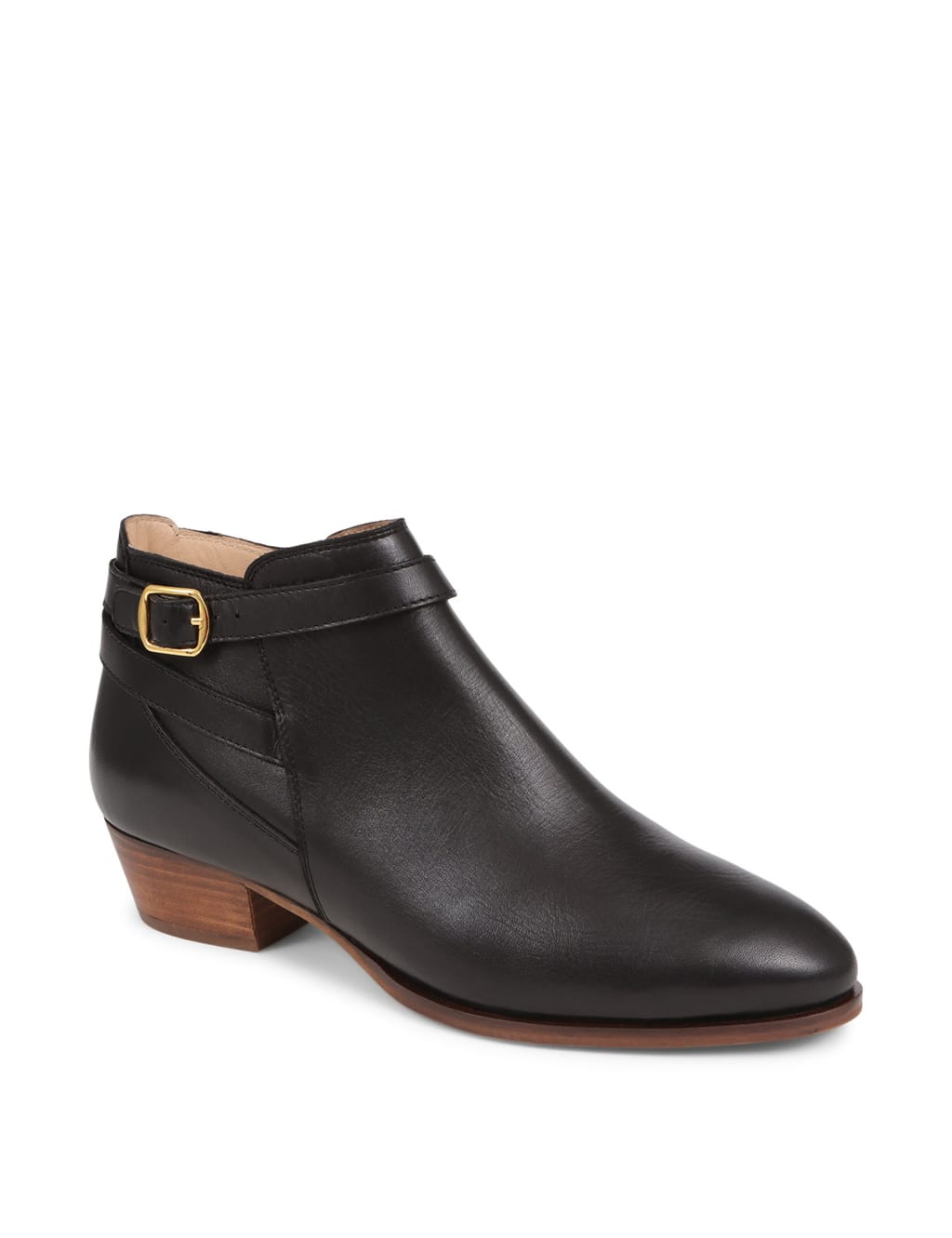 Leather Block Heel Ankle Boots | Jones Bootmaker | M&S