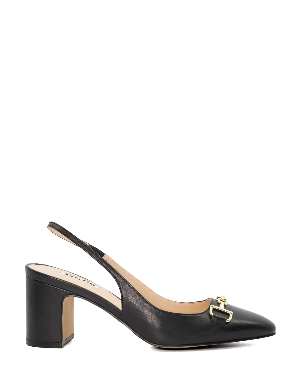 Leather Block Heel Slingback Court Shoes | Dune London | M&S