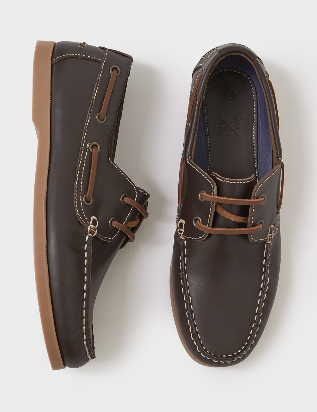 Leather Boat Shoes | Crew Clothing | M&S