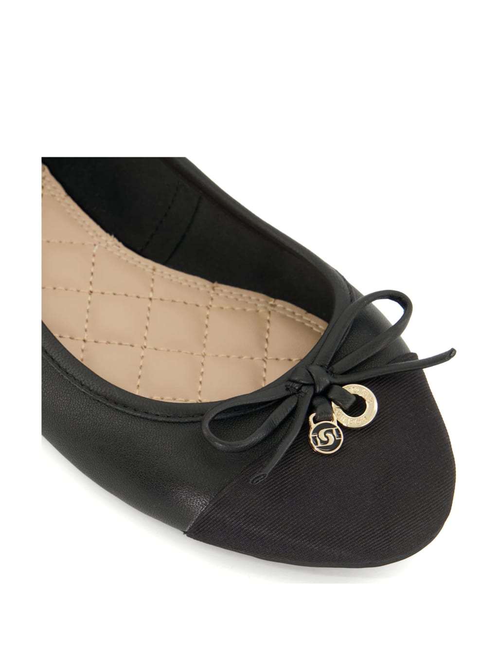 Leather Bow Flat Ballet Pumps | Dune London | M&S