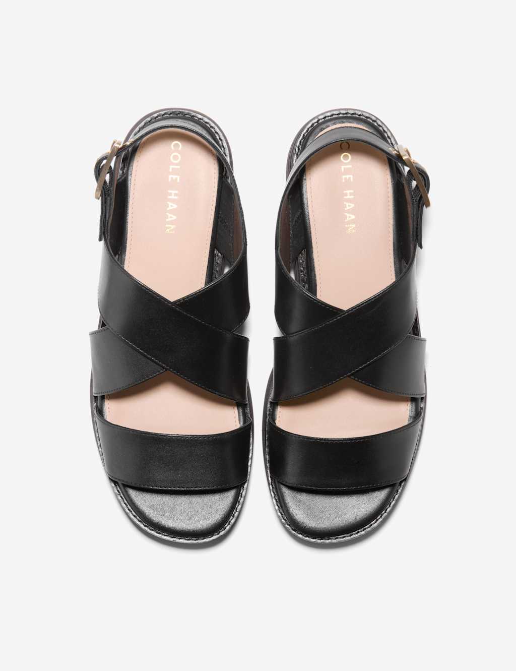 Leather Buckle Crossover Flatform Sandals | Cole Haan | M&S