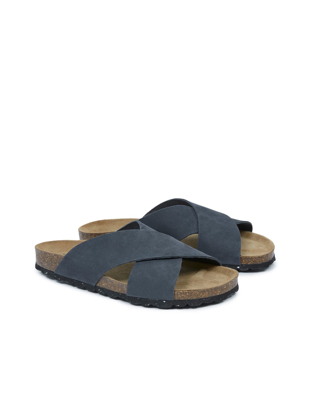 Leather Crossover Flat Sliders | Celtic & Co. | M&S