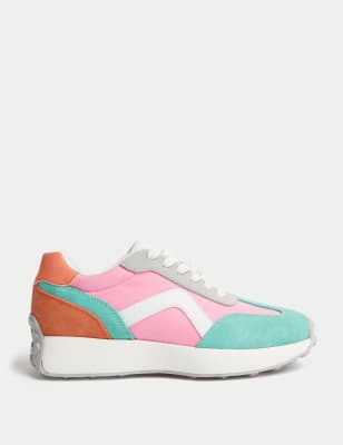 Leather Lace Up Side Detail Trainers | M&S Collection | M&S