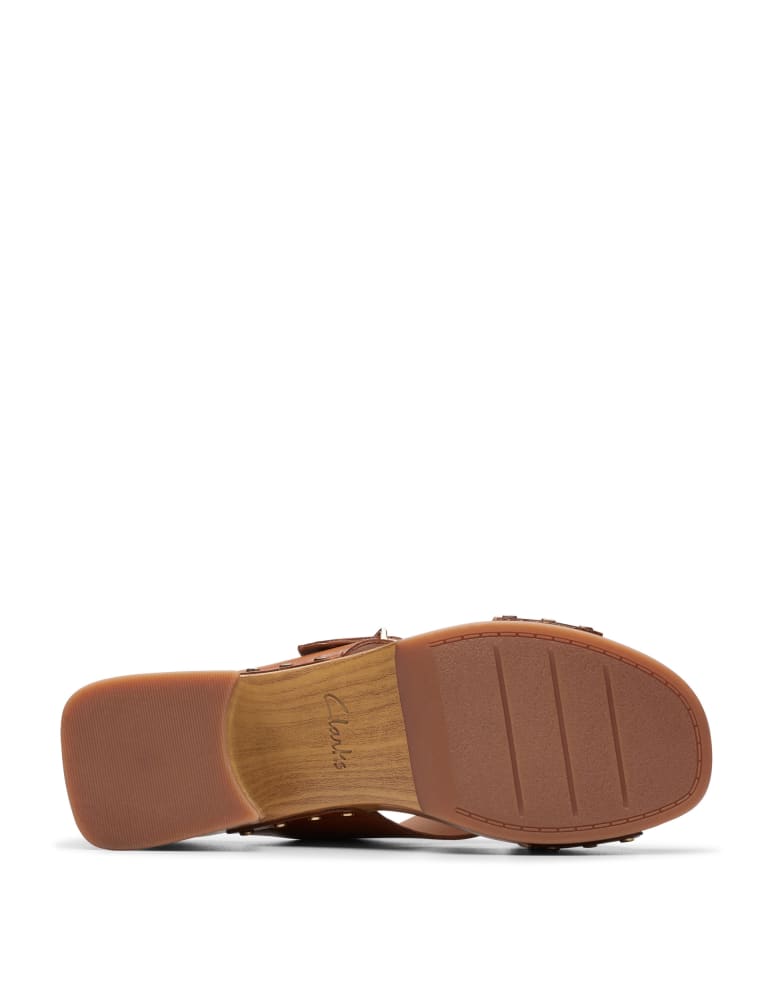 Leather Metallic Platform Clogs | CLARKS | M&S