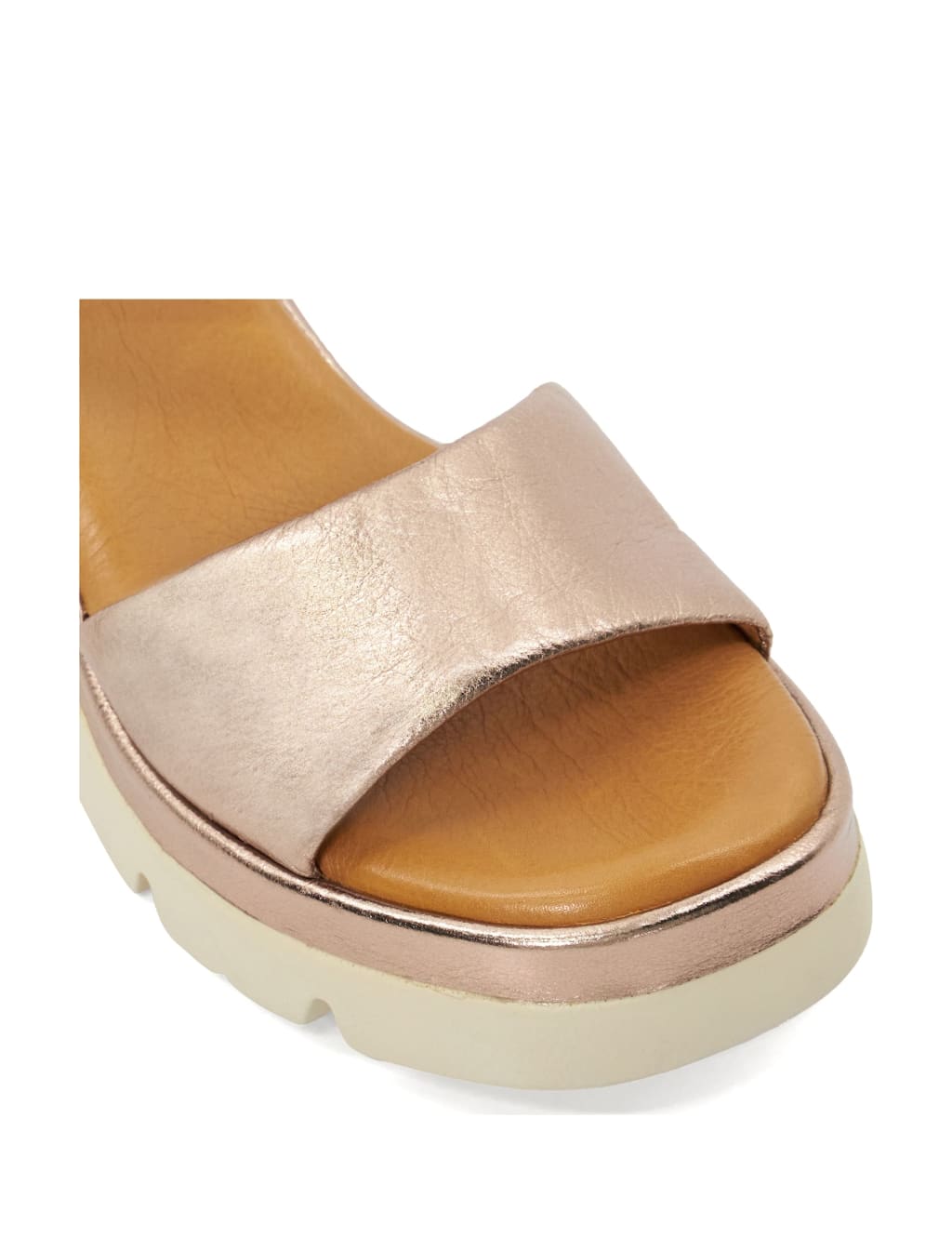 Leather Metallic Wedge Sandals | Dune London | M&S