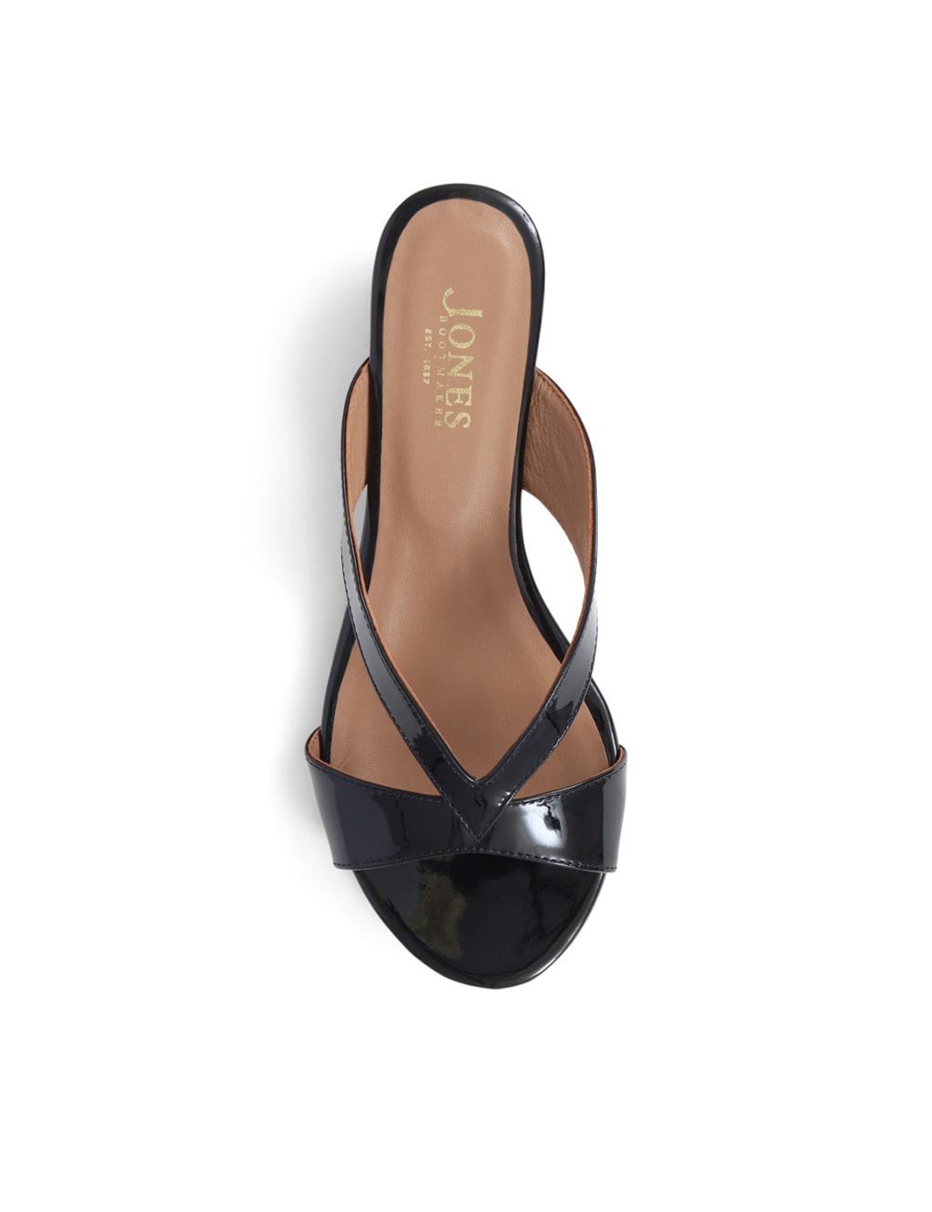 Leather Patent Wedge Mules | Jones Bootmaker | M&S