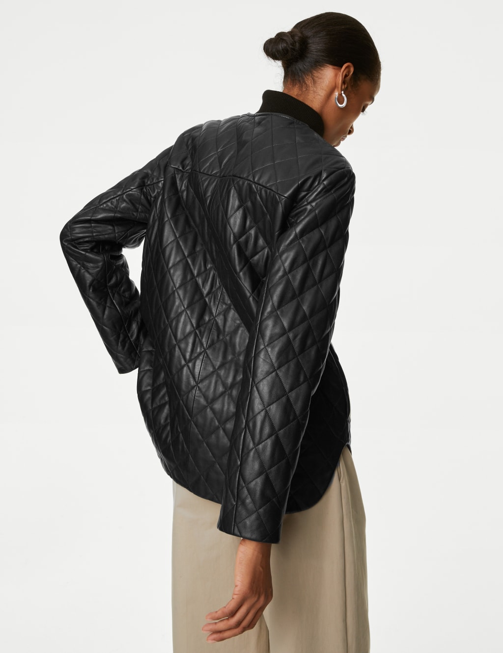 Leather Quilted Jacket | Autograph | M&S