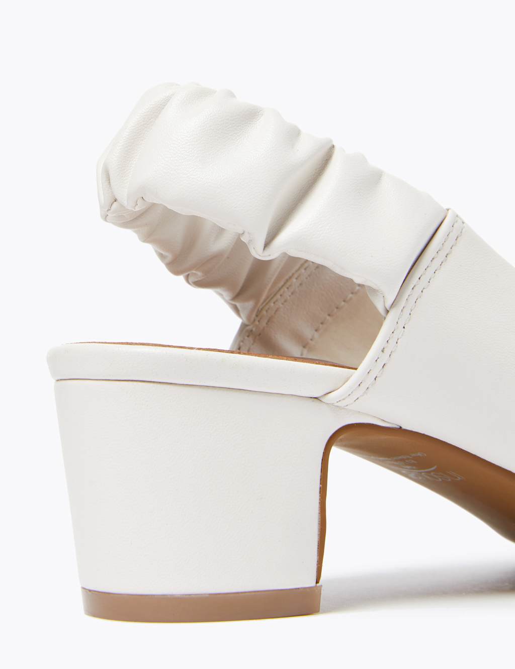 Leather Ruched Strap Slingback Shoes | M&S Collection | M&S