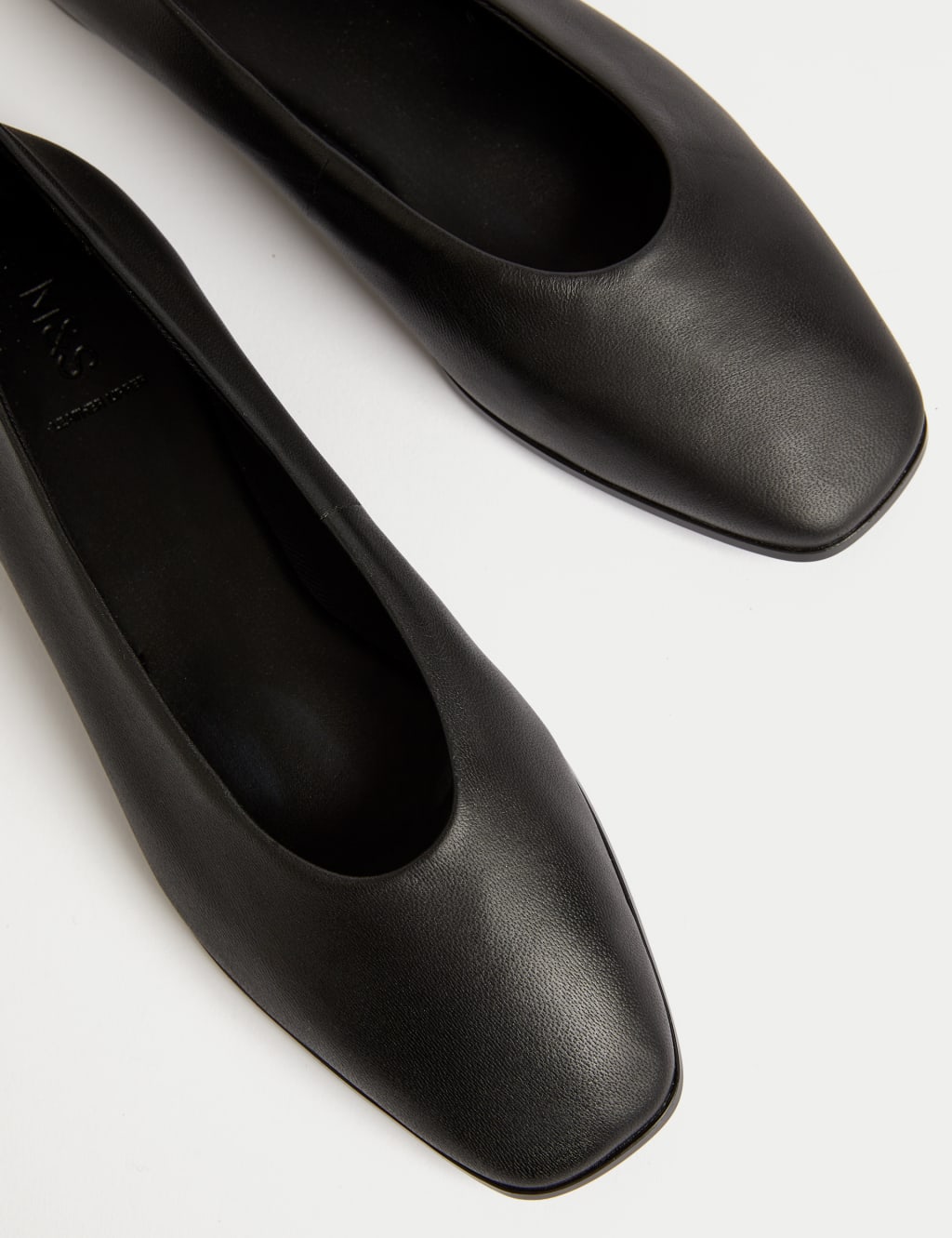 Leather Square Toe Ballet Pumps | M&S Collection | M&S
