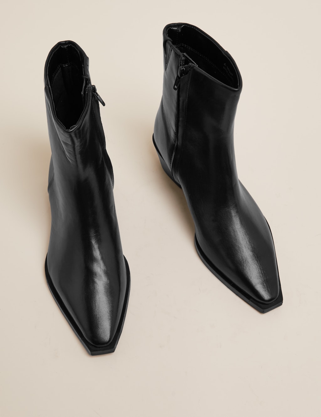 Leather Western Chisel Toe Ankle Boots | M&S Collection | M&S