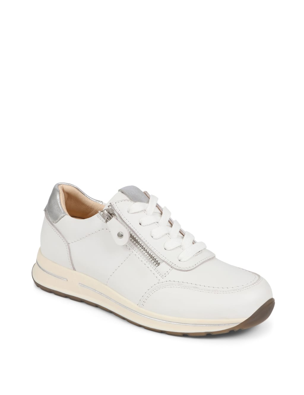Leather Zip Trainers | Jones Bootmaker | M&S