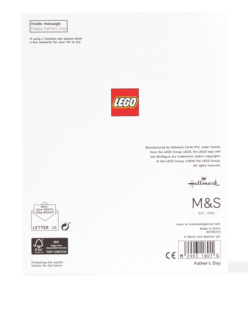 Lego™ Father's Day Card | M&S
