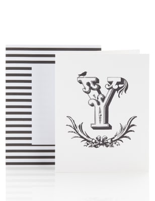 Letter Y Blank Greeting Card | M&S