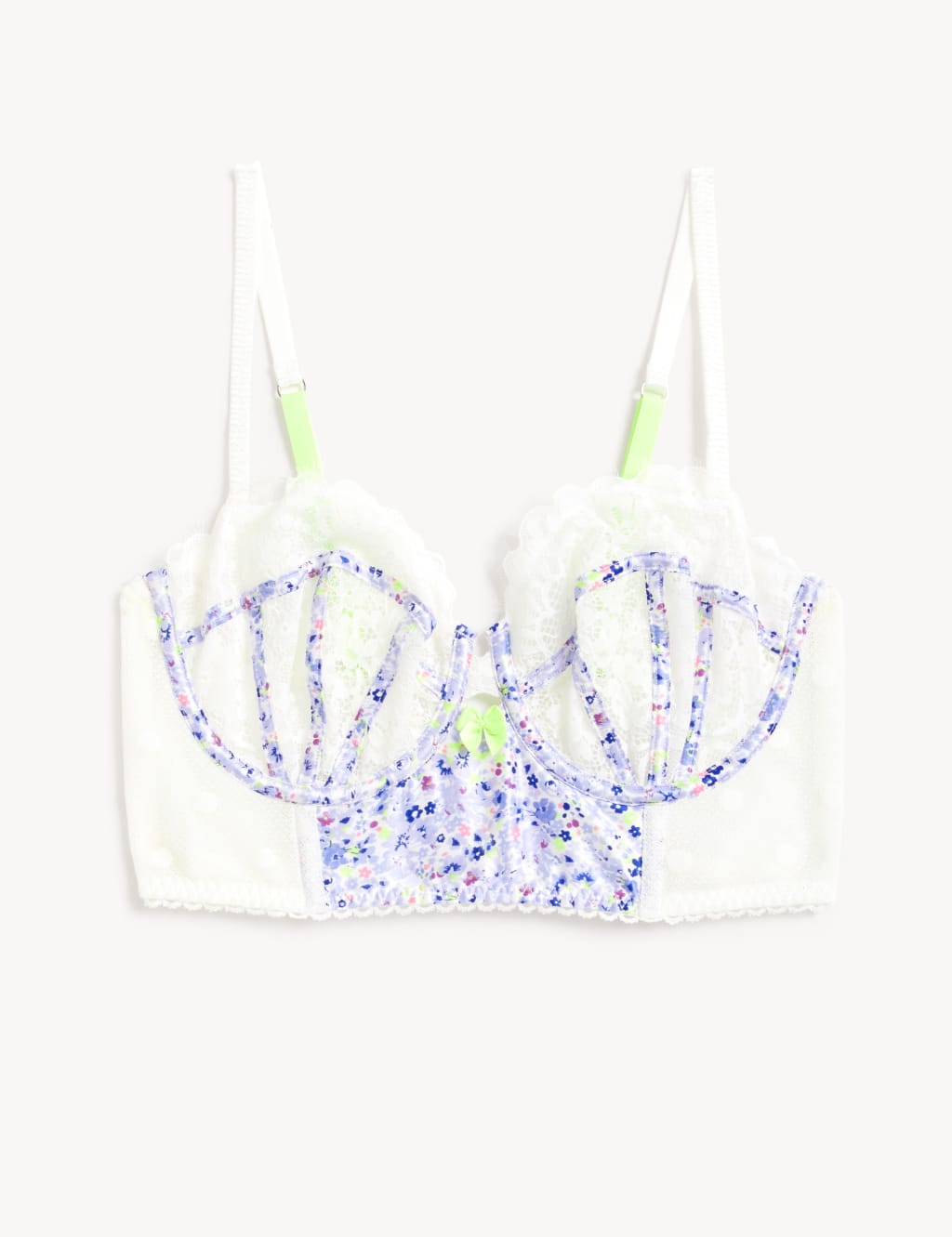 Linea Lace Printed Wired Balcony Bra A-E | Boutique | M&S