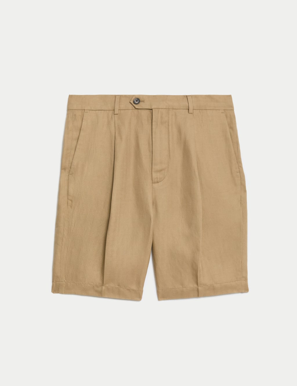 Linen Blend Single Pleat Shorts | JAEGER | M&S