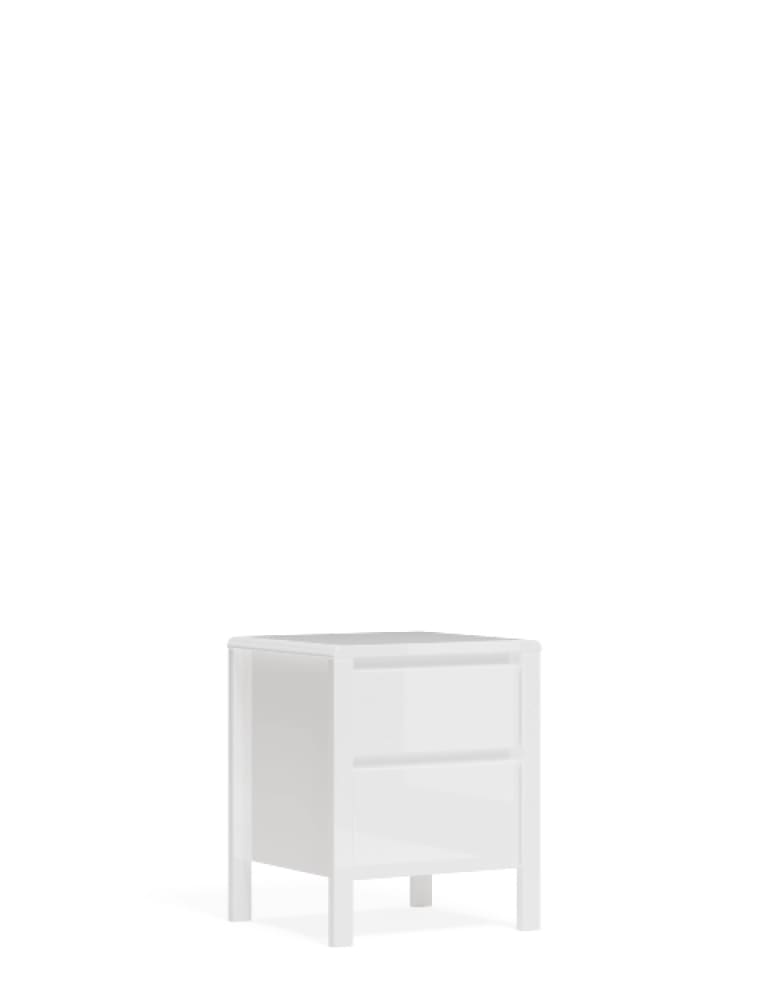 Loxton Gloss 2 Drawer Bedside Table | M&S