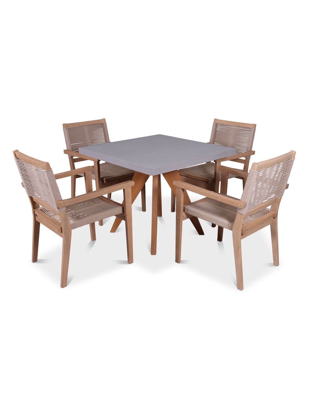 Luna 4 Seater Garden Table & Chairs | Royalcraft | M&S