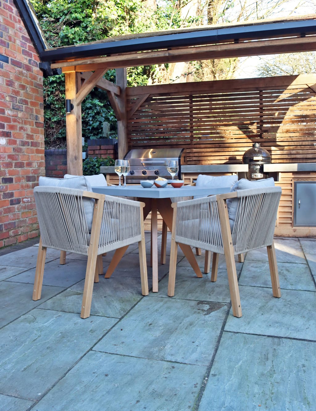 Luna 4 Seater Garden Table & Chairs | Royalcraft | M&S