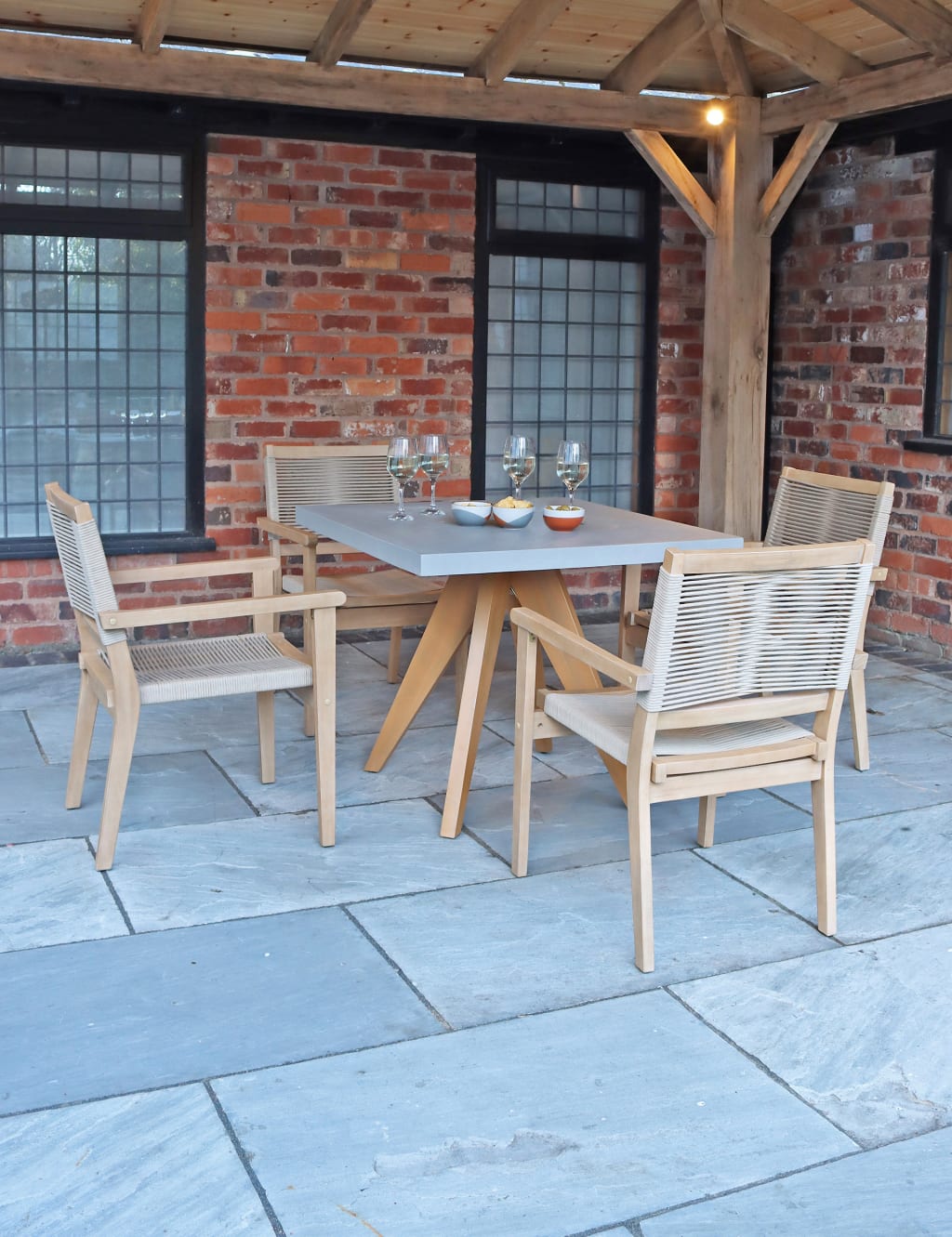 Luna 4 Seater Garden Table & Chairs | Royalcraft | M&S
