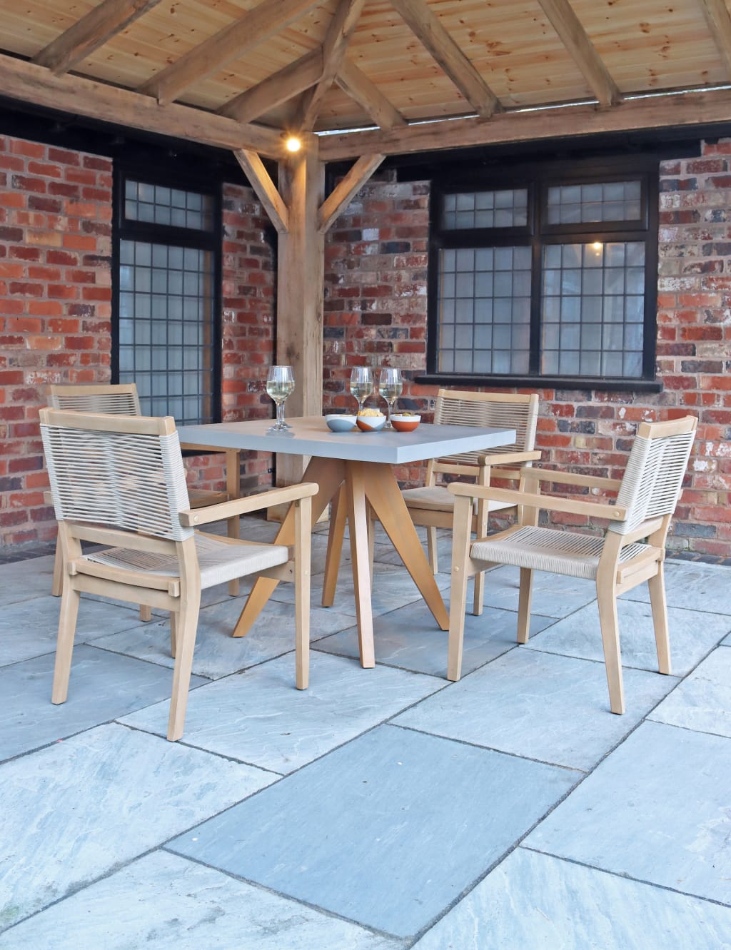 Luna 4 Seater Garden Table & Chairs | Royalcraft | M&S