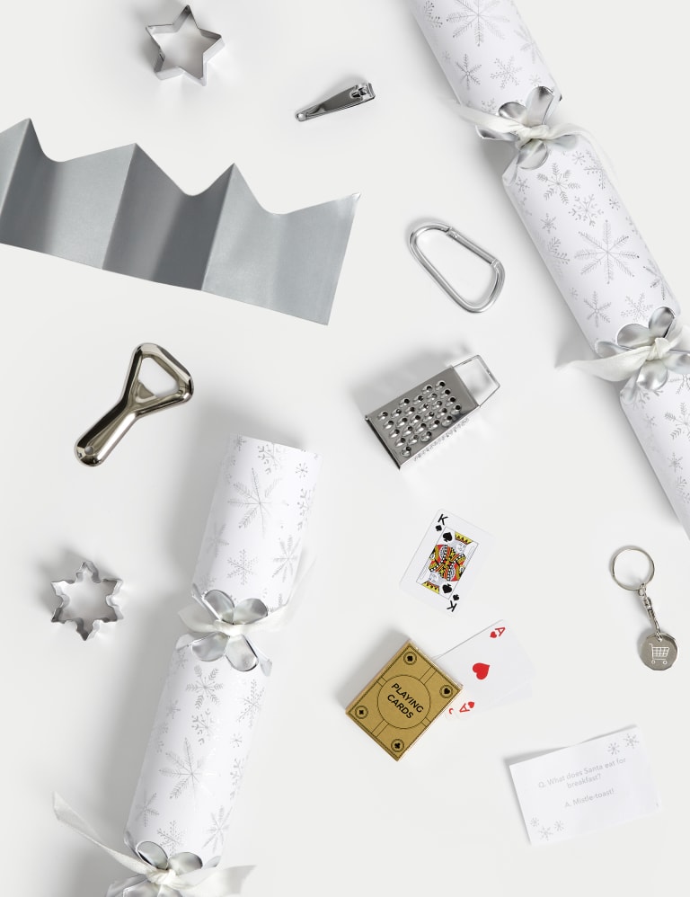 Luxury Christmas Crackers - Silver Design | M&S