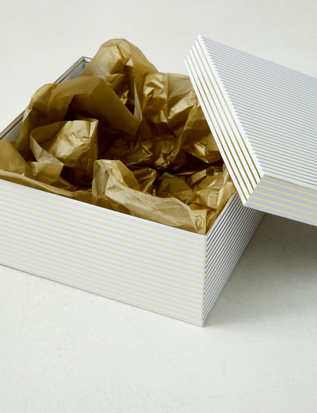 Luxury Gold-Foiled Christmas Gift Box & Tissue Paper Pack | M&S