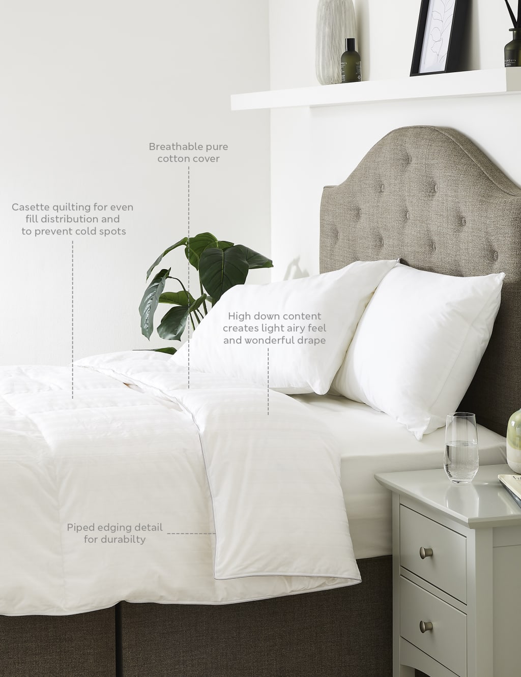 Luxury Hungarian Goose Down 10.5 Tog Duvet | M&S Collection | M&S