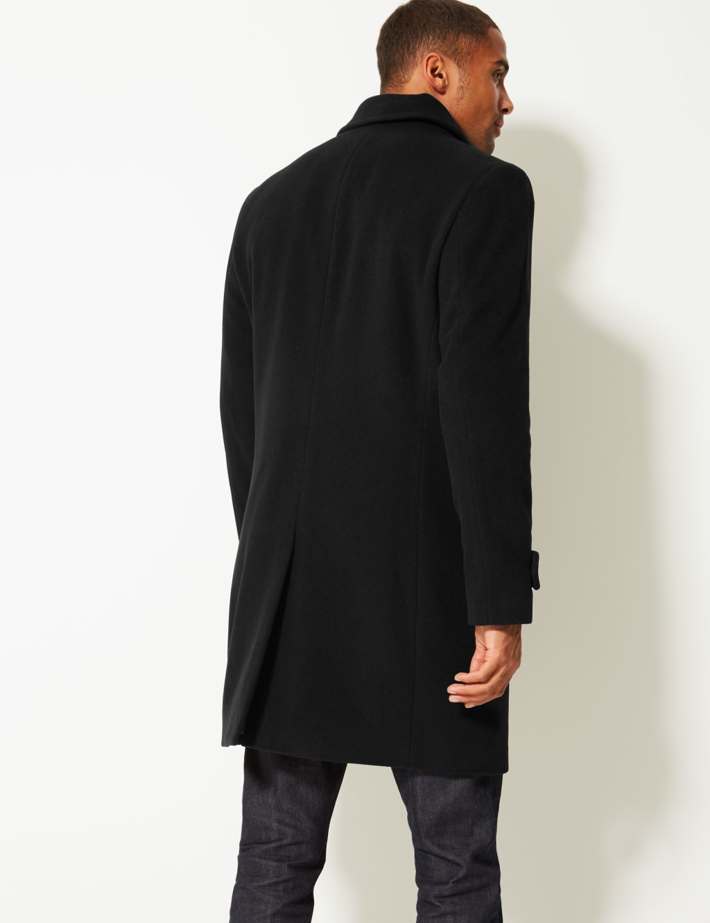 Luxury Italian Wool Overcoat with Cashmere | M&S Collection Luxury | M&S