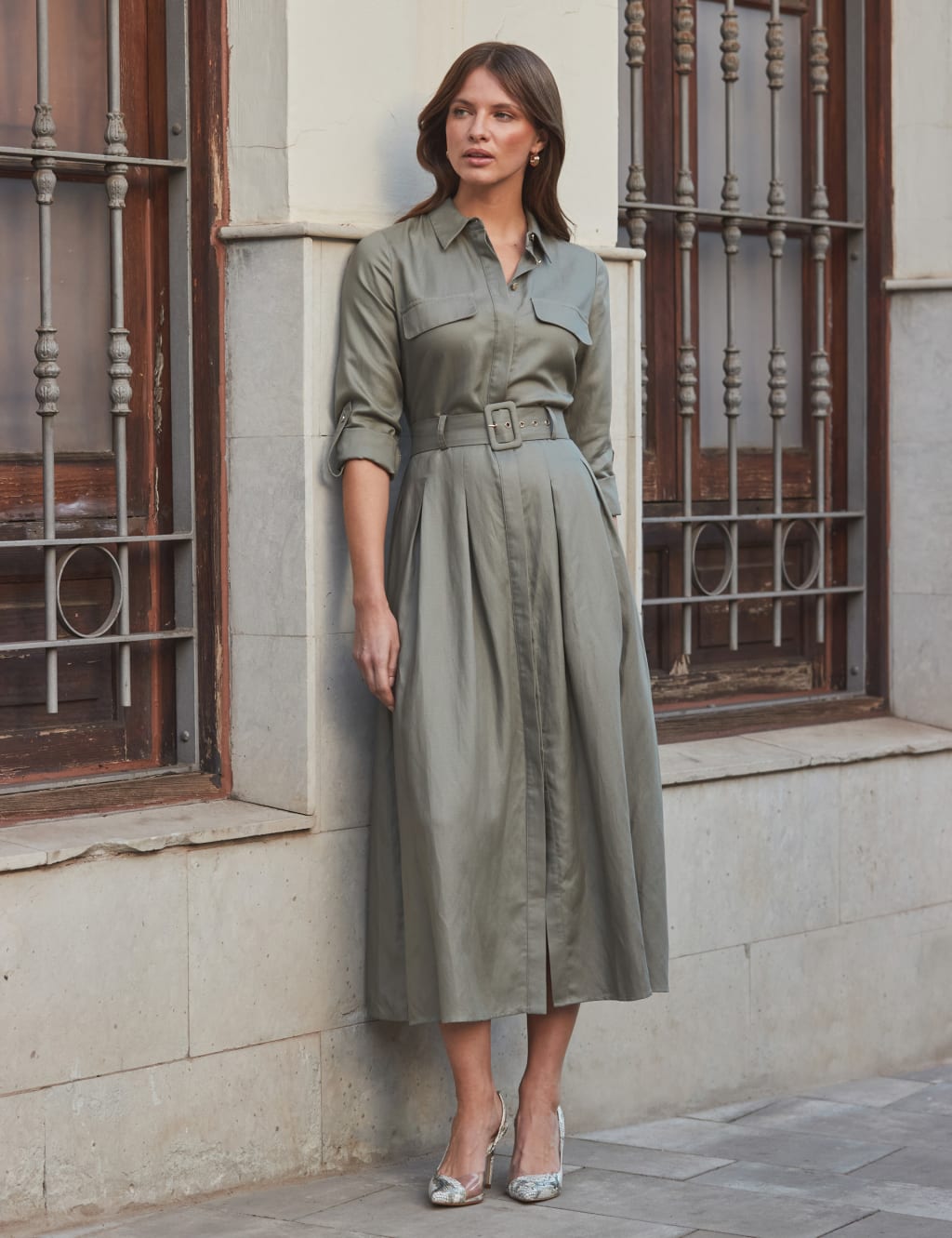 Lyocell™ Rich Utility Midaxi Shirt Dress | SOSANDAR | M&S