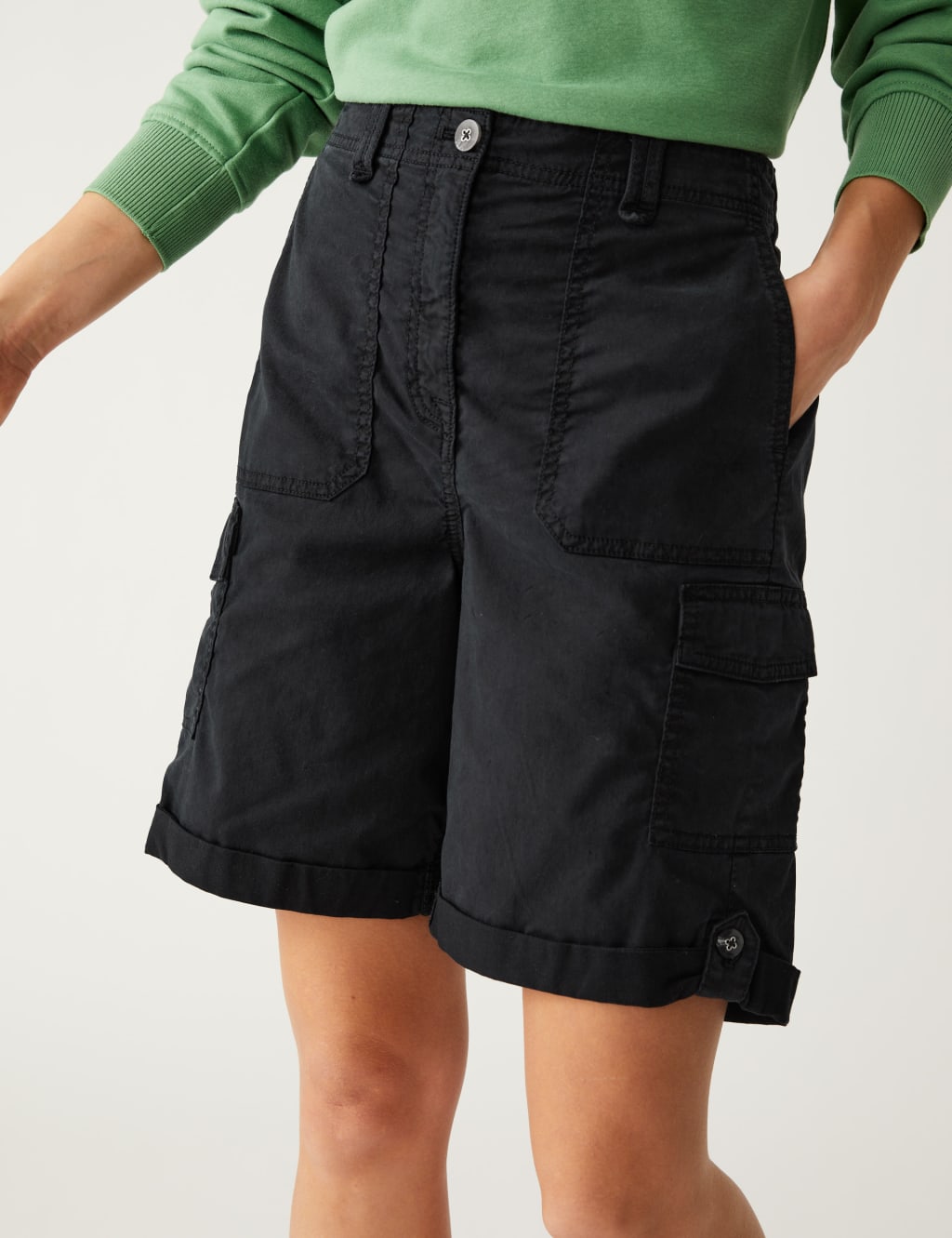 Lyocell Rich Cargo Tea Dyed Shorts | M&S Collection | M&S