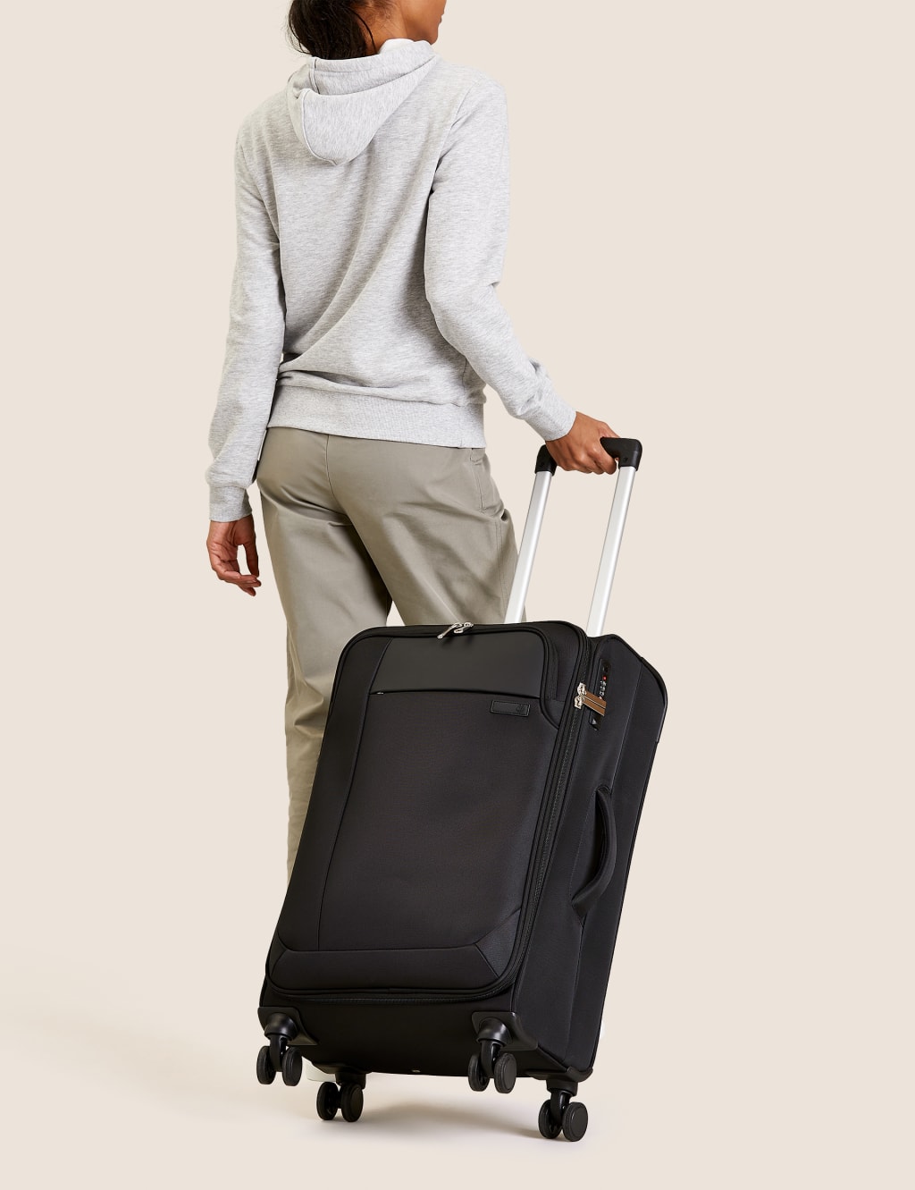 Lyon 4 Wheel Soft Medium Suitcase | M&S Collection | M&S