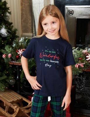 Personalised Wonderful Girls Pyjamas (5-12 Yrs) | Dollymix | M&S