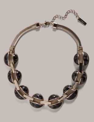 Marble Glass Link Chain Necklace | Autograph | M&S