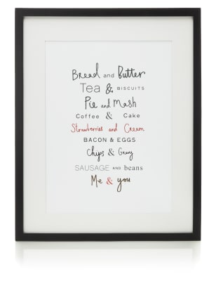 Me & You Lettering Framed Print | M&S