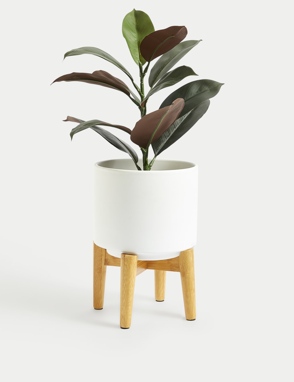 Medium Ceramic Planter with Stand | M&S Collection | M&S