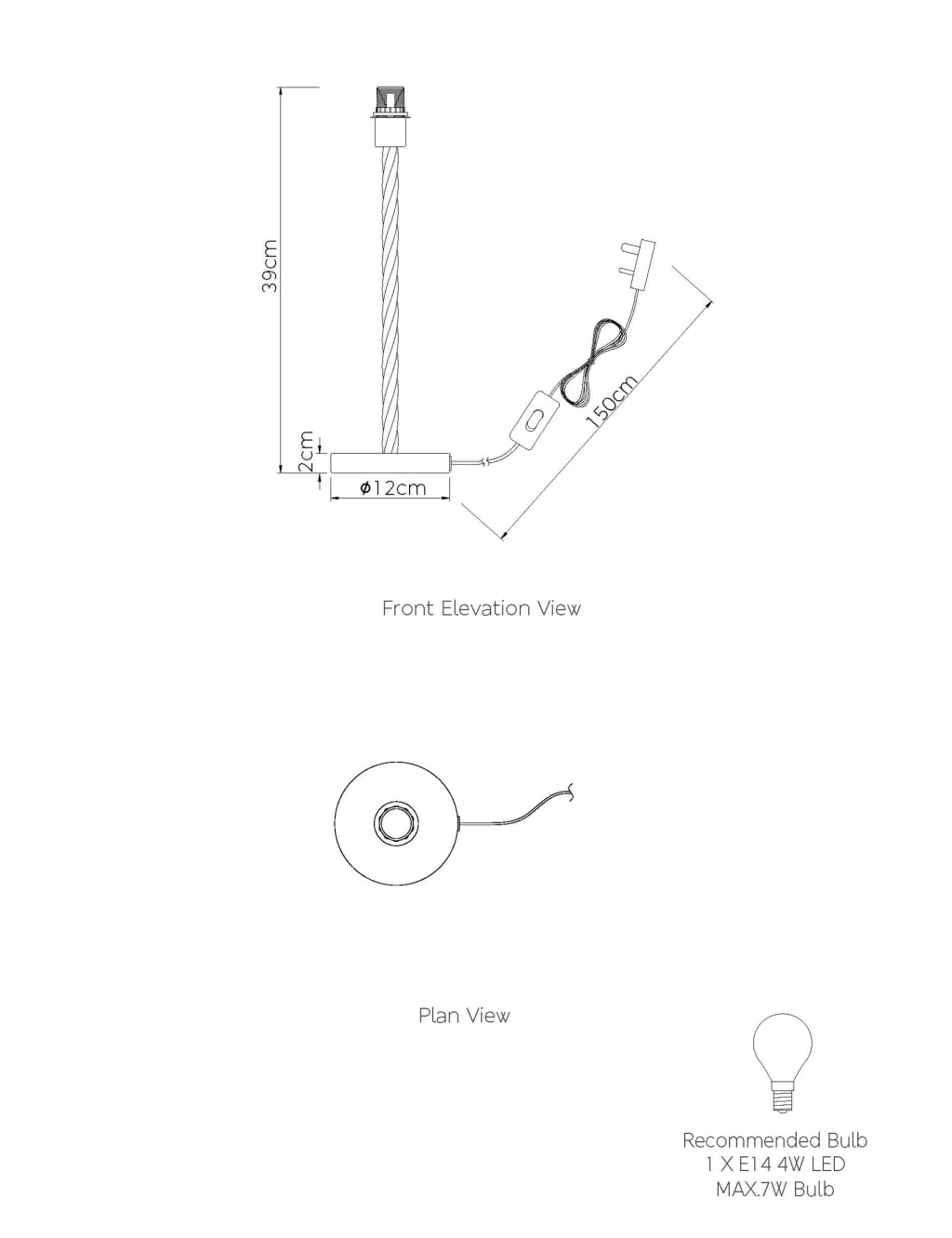 Metal Twisted Table Lamp Base | M&S Collection | M&S