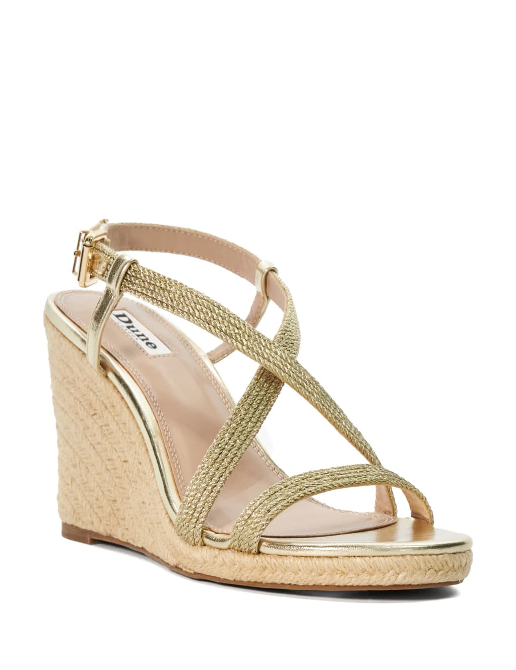 Metallic Strappy Wedge Espadrille Sandals | Dune London | M&S