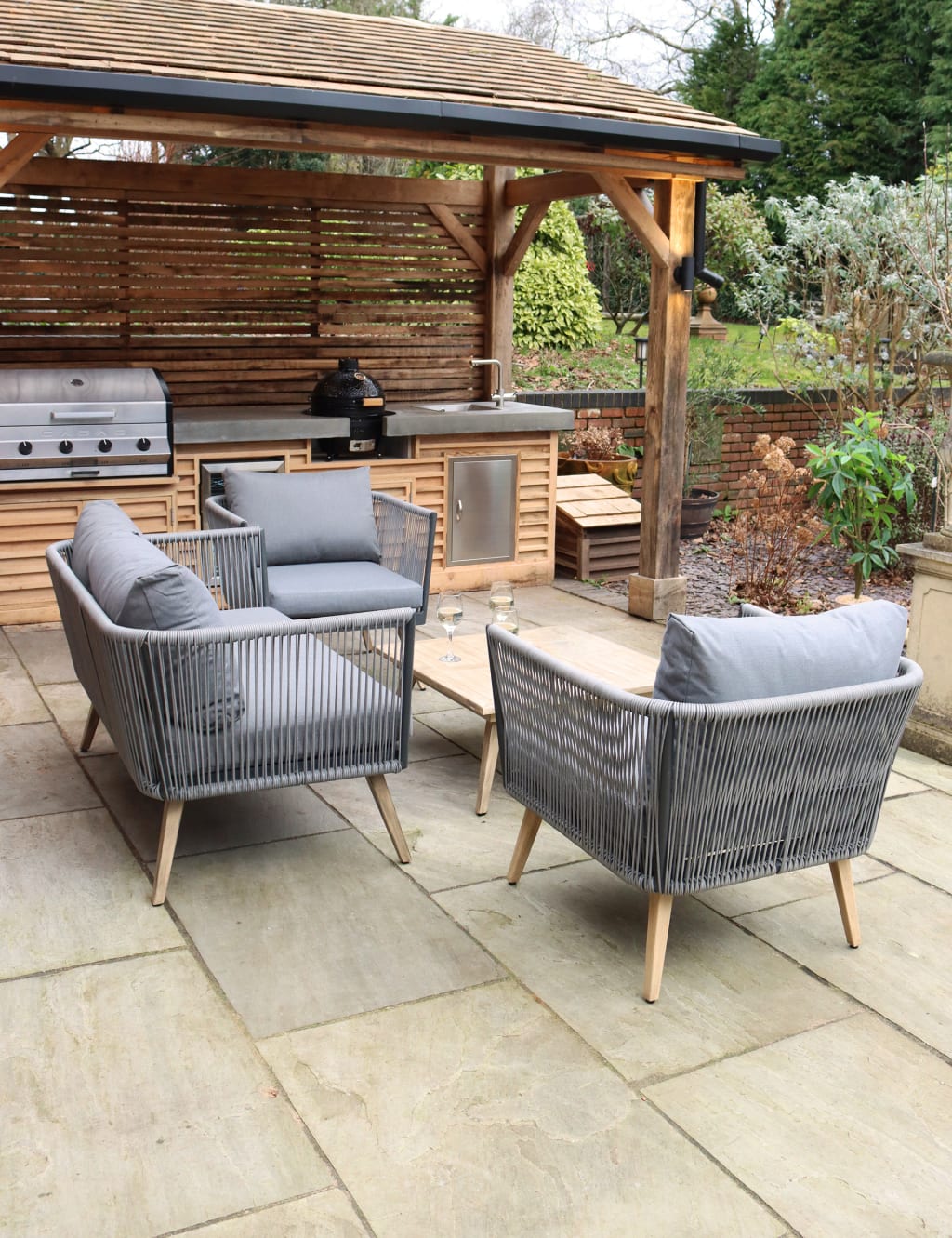 Milan 4 Seater Garden Table & Chairs | Royalcraft | M&S