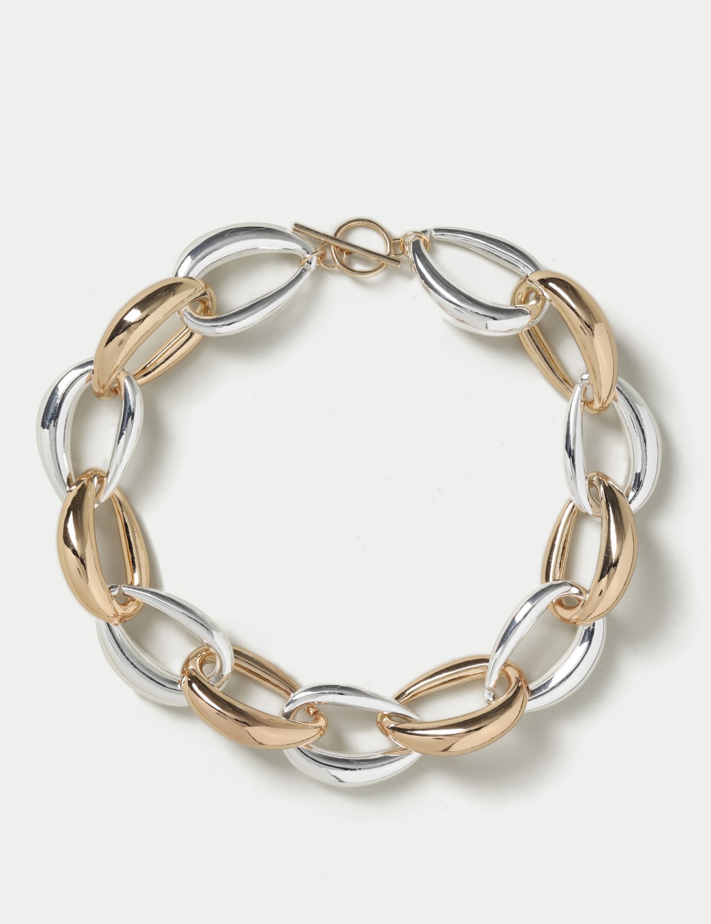 Mixed Metal Oversized Chunky Link Necklace | M&S Collection | M&S
