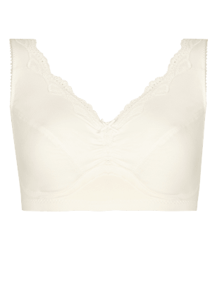 Modal Blend Ruched Non-Wired Sleep Full Cup Bra B-G | M&S