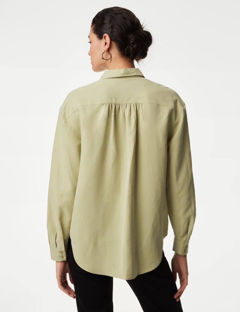 Modal Rich Collared Relaxed Utility Shirt | Autograph | M&S