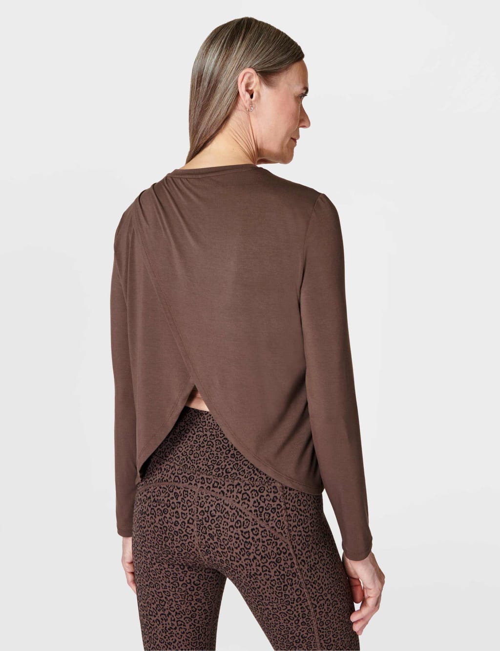 Modal Rich Crew Neck Drape Back Top | Sweaty Betty | M&S