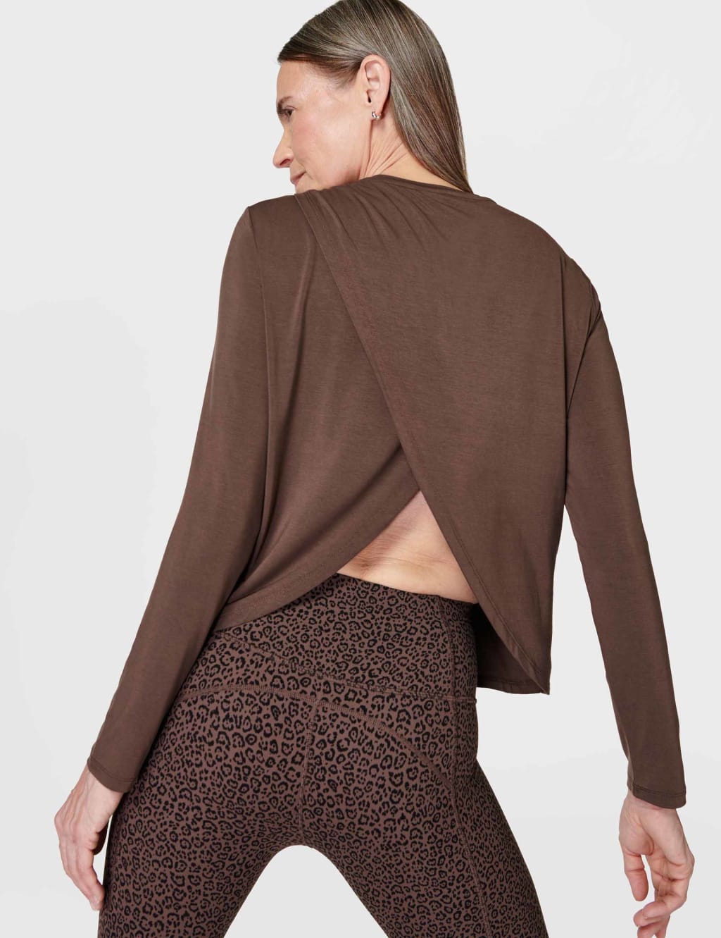 Modal Rich Crew Neck Drape Back Top | Sweaty Betty | M&S