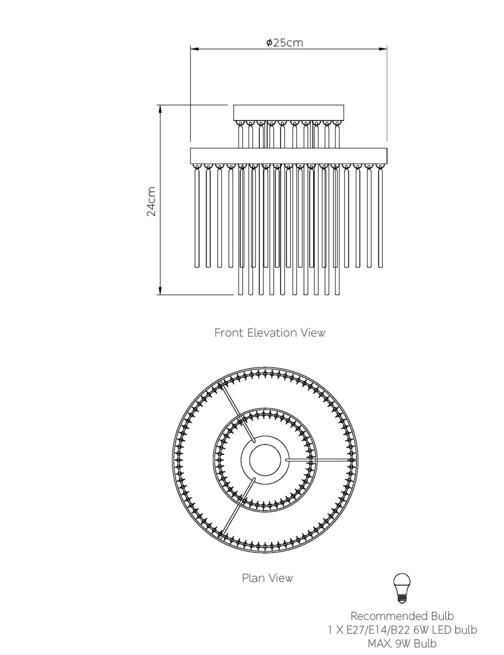 Monroe Glass Easy Fit Ceiling Lamp Shade | M&S Collection | M&S
