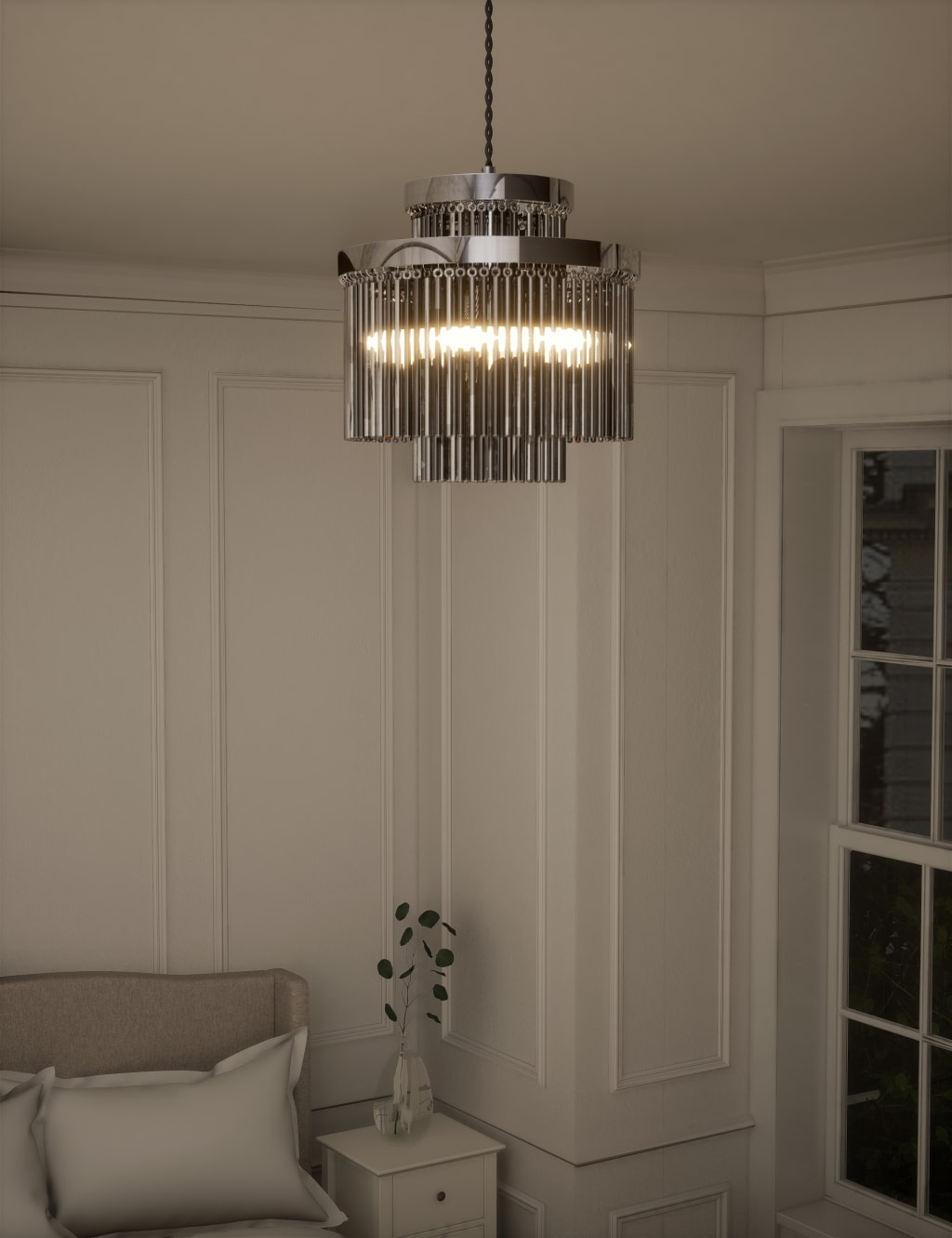 Monroe Glass Easy Fit Ceiling Lamp Shade | M&S Collection | M&S
