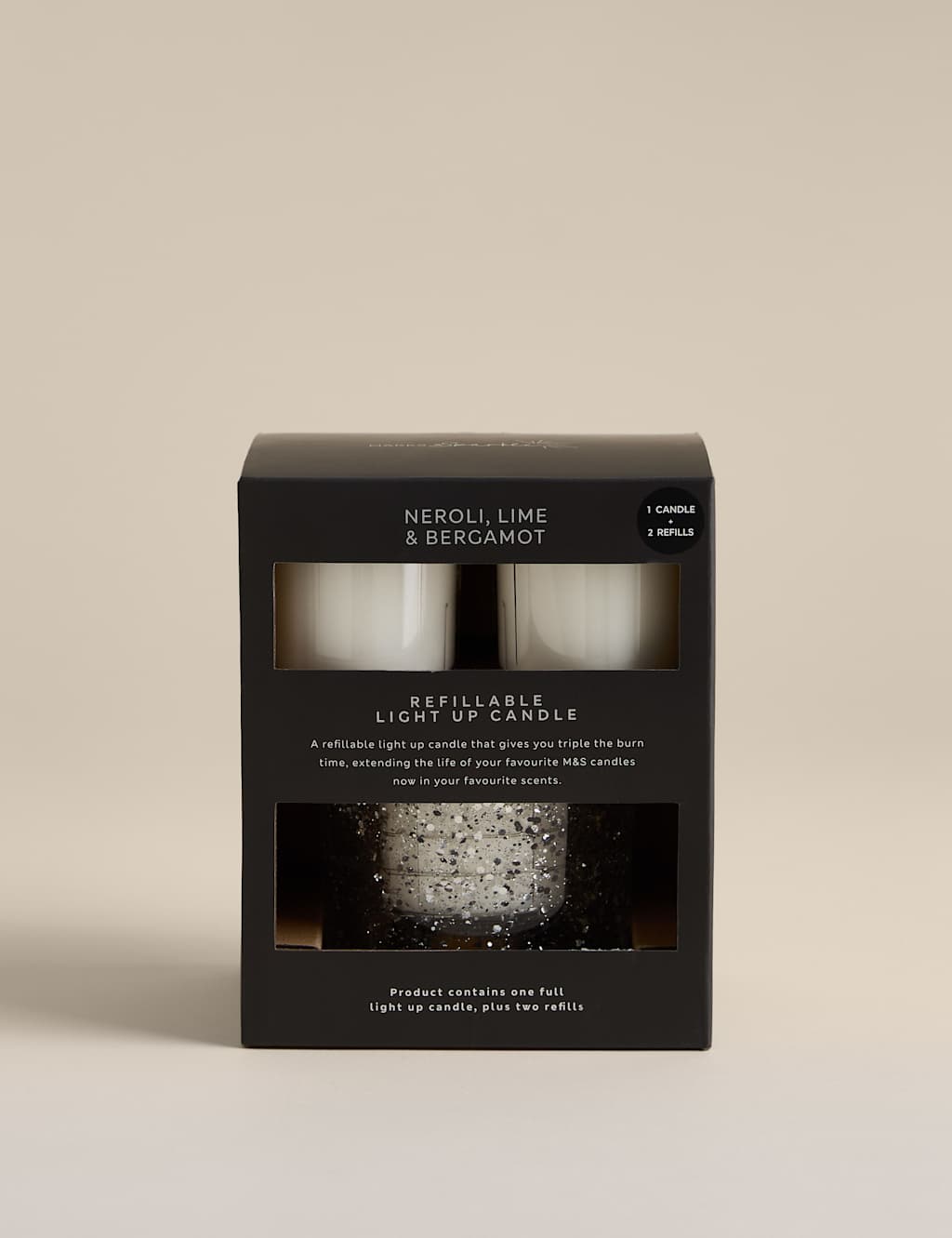 Neroli, Lime & Bergamot Light Up Candle Refill Set | Marks & Sparkle™ | M&S
