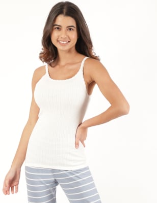 2 Pack Viscose Mix Plain Camisoles