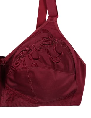 Embroidered Non Wired Total Support Bra